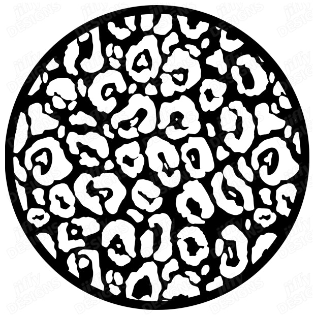 Leopard Print Circle featuring bold black and white animal pattern ...