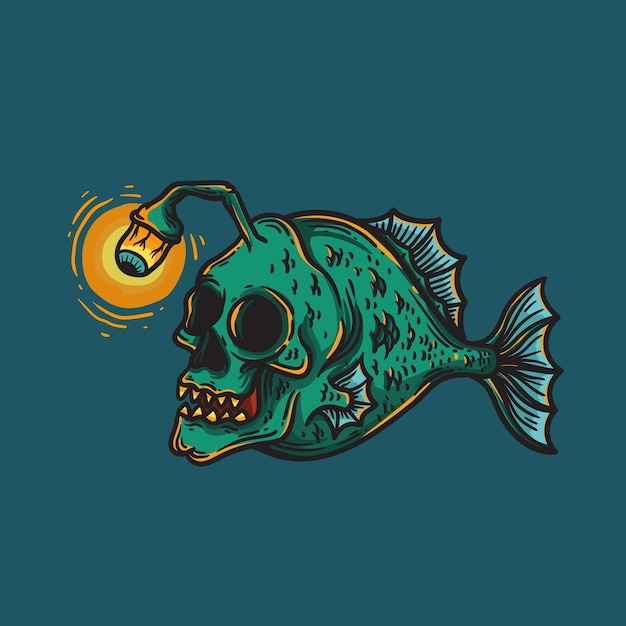 Ferocious Green Piranha with Glowing Eyes | Jiffy Designs