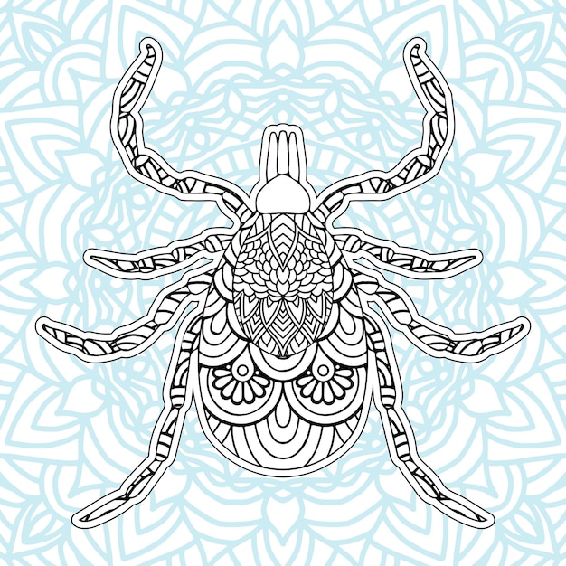 Intricate Arachnid Artwork on Delicate Mandala Background | Jiffy Designs