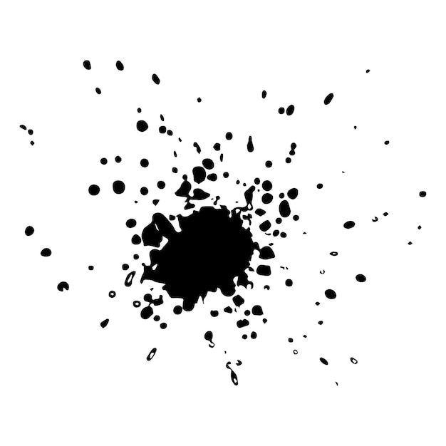 Expressive Ink Blot Explosion on Stark White Background | Jiffy Designs