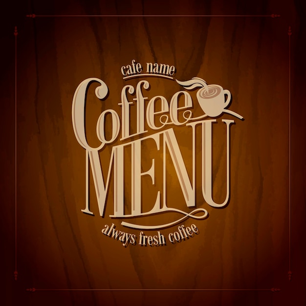 Elegant Cafe Coffee Menu with Timeless Typographic Design | Jiffy Designs