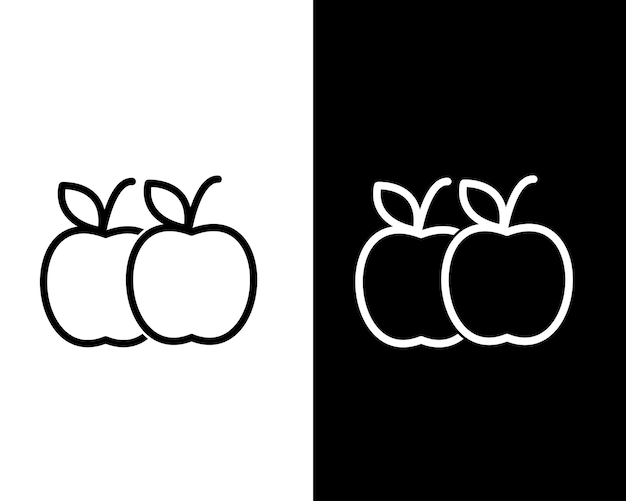 Minimalist Monochrome Apple Illustration | Jiffy Designs