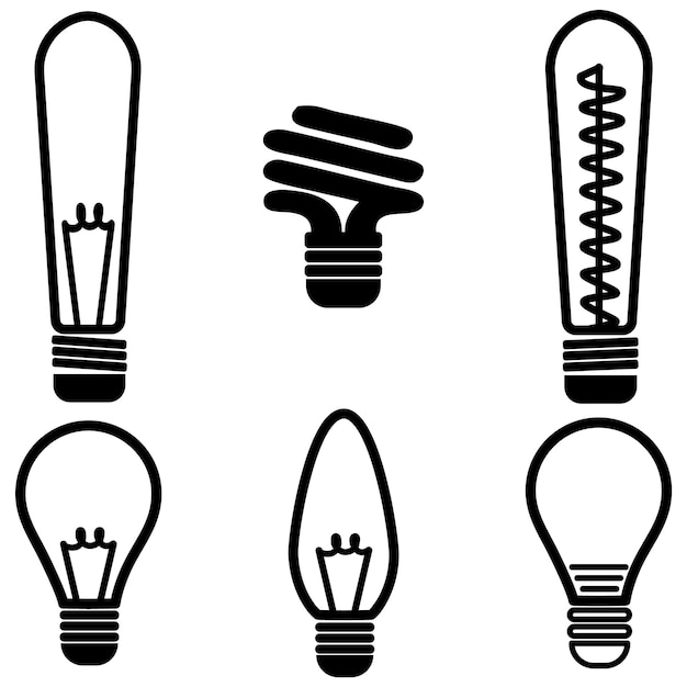 Striking Silhouettes of Diverse Light Bulb Designs | Jiffy Designs
