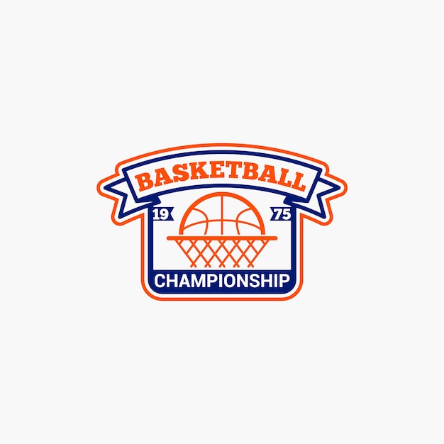 Vibrant Basketball Championship Emblem with Retro Flair | Jiffy Designs