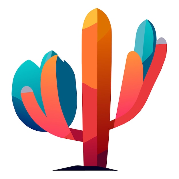 Vibrant Geometric Cactus Artwork | Jiffy Designs