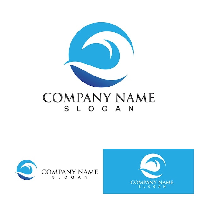 Vibrant Blue Wave Logo with Company Name | Jiffy Designs