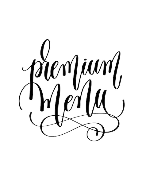 Elegant Calligraphic Premium Menu Lettering | Jiffy Designs