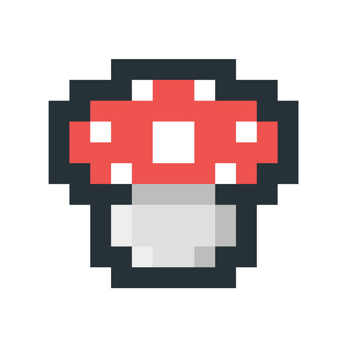 Vector Cartoon Style Illustration Of Toadstool Mushroom Pixel Art Icon ...