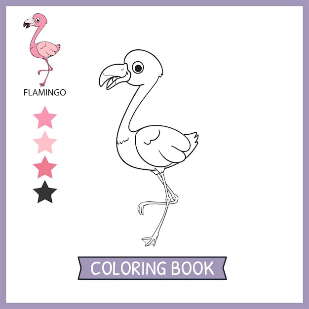 Adorable Flamingo Coloring Book Page | Jiffy Designs
