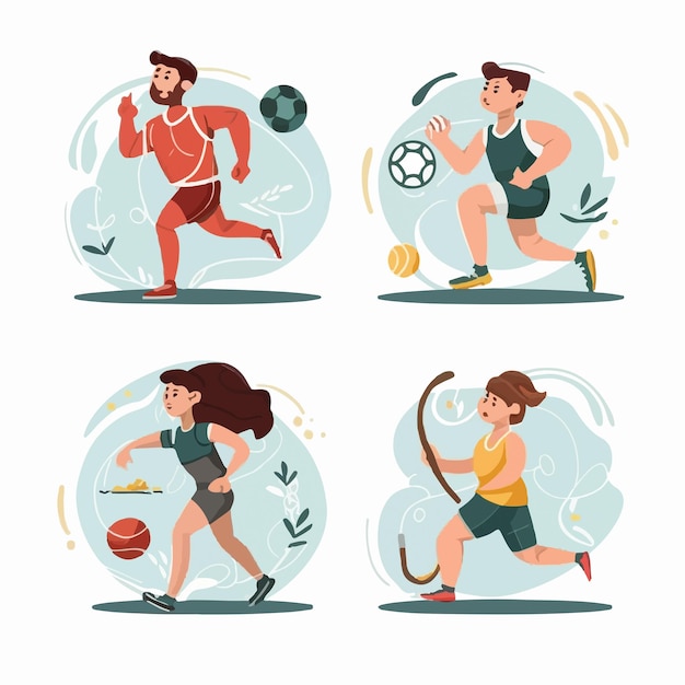 Diverse Collection of Energetic Sports Illustrations | Jiffy Designs