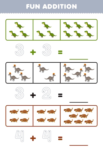 Playful Dinosaur Addition: Discover Prehistoric Math Fun | Jiffy Designs