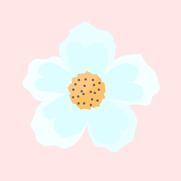 Charming Floral Illustration with Polka Dot Center | Jiffy Designs