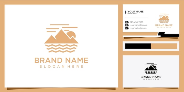 Iconic Mountainscape Logo and Business Card Design | Jiffy Designs