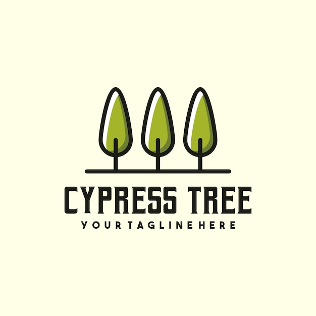 Elegant Cypress Tree Logo for Branding and Design | Jiffy Designs