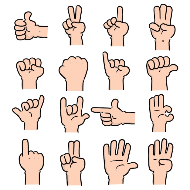 Diverse Hands Expressing Various Gestures and Signals | Jiffy Designs