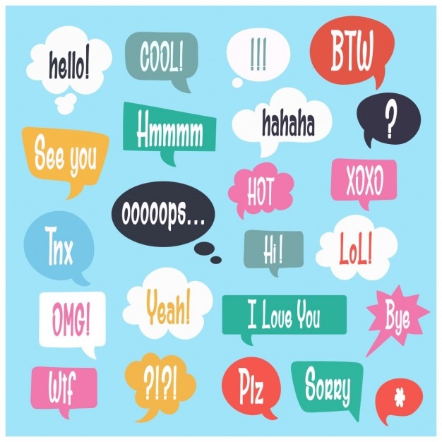 Vibrant Speech Bubbles with Expressive Phrases and Expressions | Jiffy ...