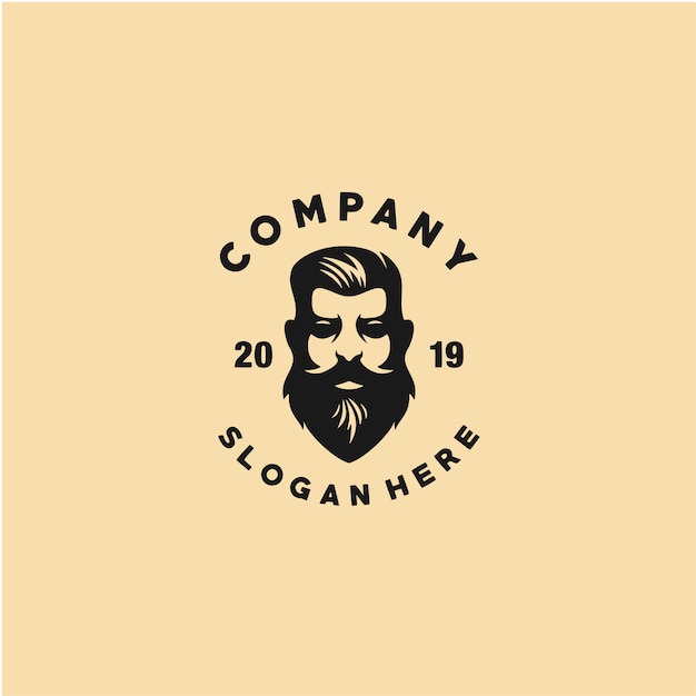 Bearded Man Company Logo with Stylish Vintage Flair | Jiffy Designs