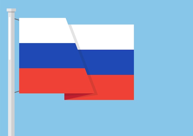 Vibrant Russian Flag Waving Proudly in the Sky | Jiffy Designs