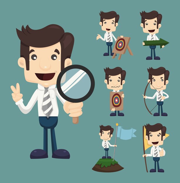 Charming Cartoon Characters in Diverse Poses and Expressions | Jiffy ...