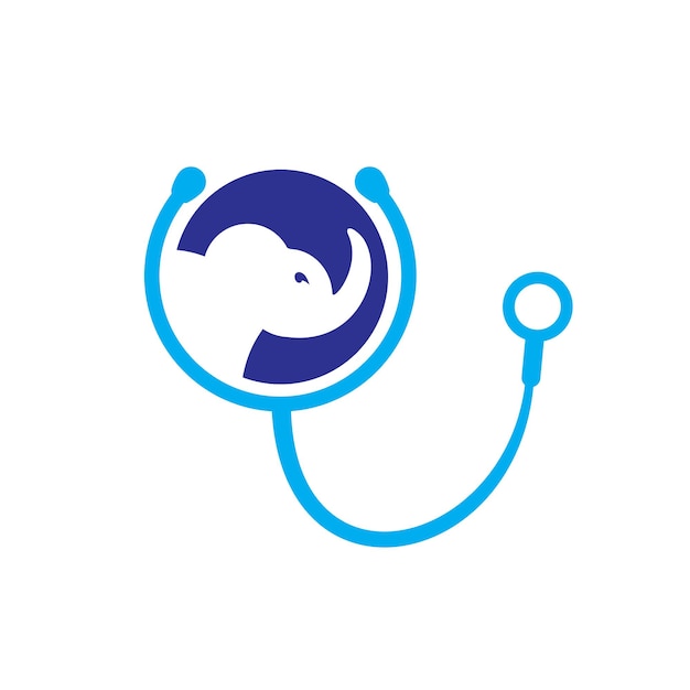 Playful Dolphin Medical Symbol with Stethoscope Outline | Jiffy Designs