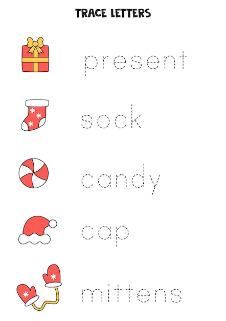 Festive Tracing Practice: Unwrap Holiday Vocabulary | Jiffy Designs