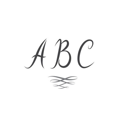 Abc. Latin Letters. Handwritten Vintage Abc With Swirl Decor Element ...