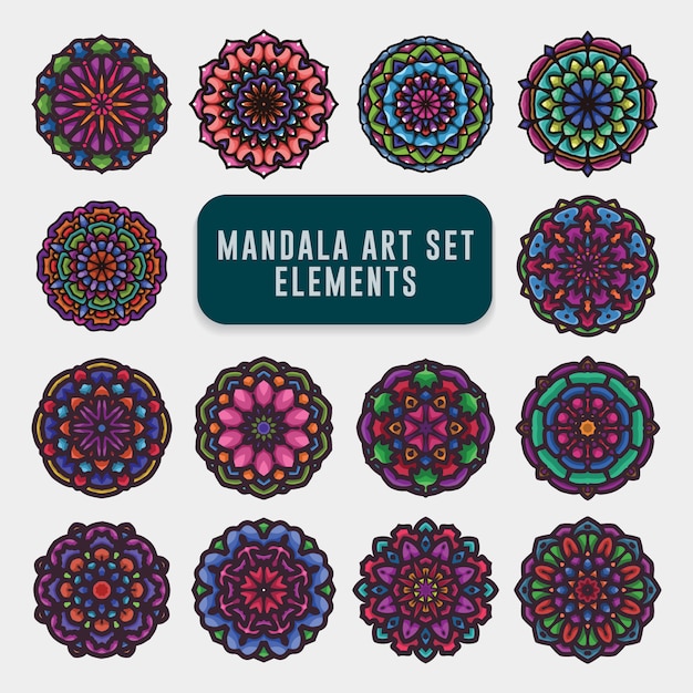 Vibrant Mandala Art Collection: Diverse Floral Motifs and Intricate ...