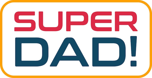 Vibrant 'Super Dad!' Text Design for Father's Day | Jiffy Designs