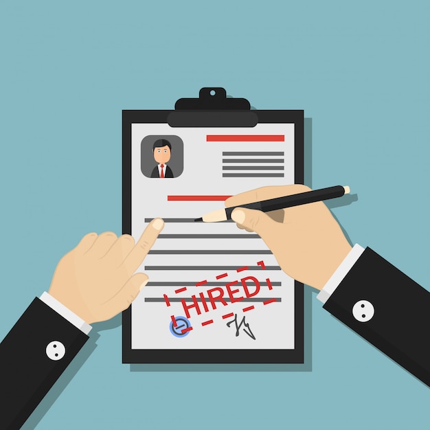 Rejected Job Application with Stamp and Hands Holding Clipboard | Jiffy ...