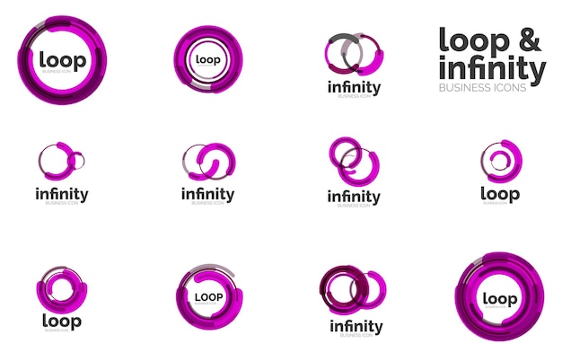 Vibrant Collection of Loop and Infinity Graphic Elements | Jiffy Designs