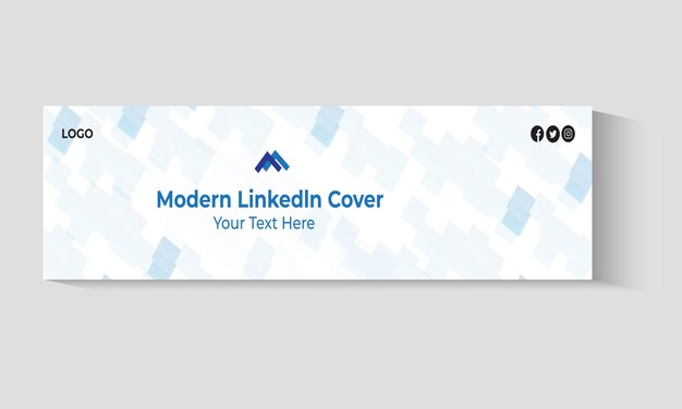 Minimalist LinkedIn Cover with Geometric Watercolor Shapes | Jiffy Designs