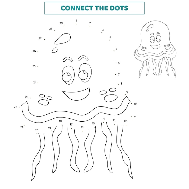 Whimsical Underwater Creature: Connect the Dots | Jiffy Designs