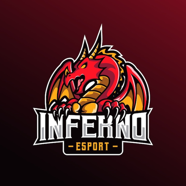 Fierce Dragon Logo for Esports Inferno Team | Jiffy Designs