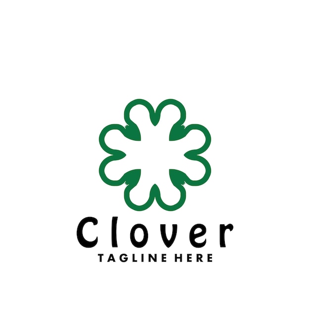 Elegant Green Clover Symbol with Customizable Tagline | Jiffy Designs
