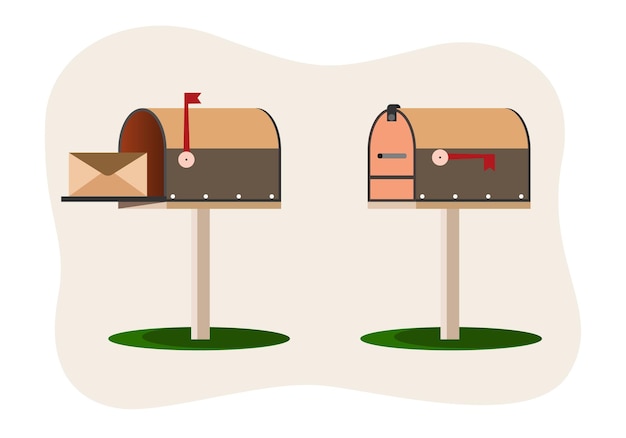 Charming Vintage Mailboxes on Grassy Pedestals | Jiffy Designs