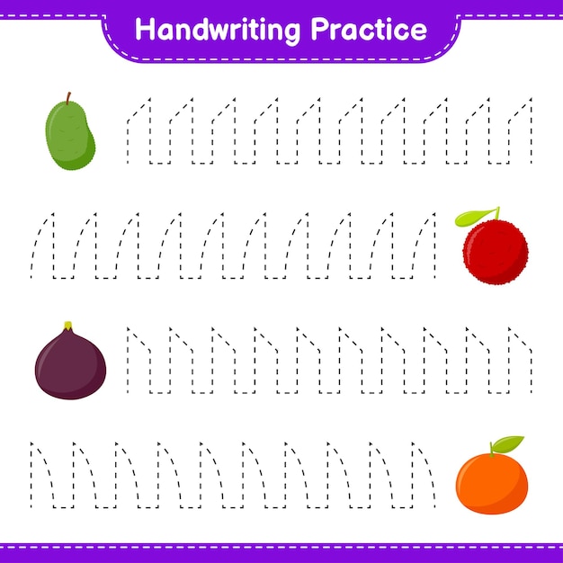 Vibrant Fruit Shapes for Handwriting Practice | Jiffy Designs