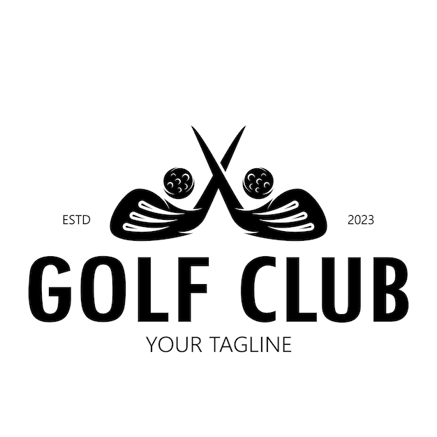 Elegant Golf Club Logo with Crossed Clubs and Established Date | Jiffy ...
