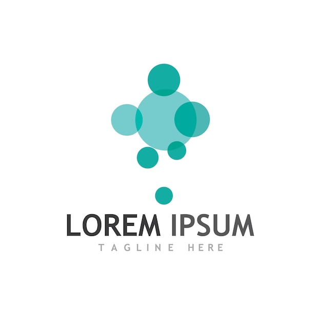 Minimalist Teal Circles Logo with Tagline | Jiffy Designs