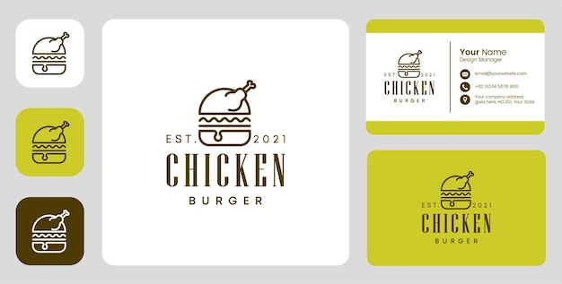 Chicken Burger Logo and Branding Collection | Jiffy Designs