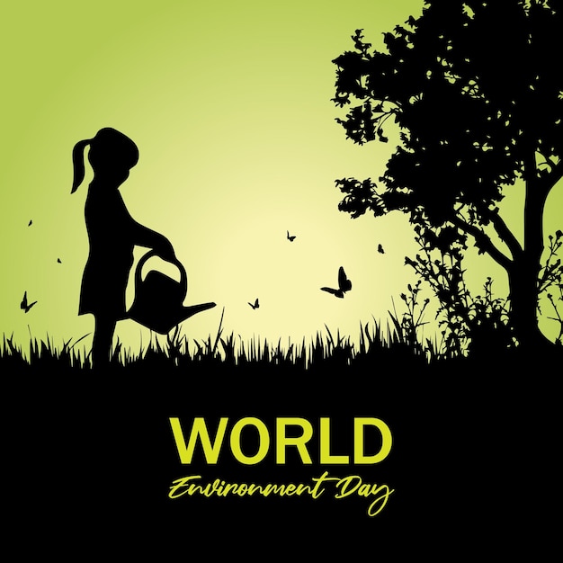 Silhouetted Figure Embracing Nature on World Environment Day | Jiffy ...
