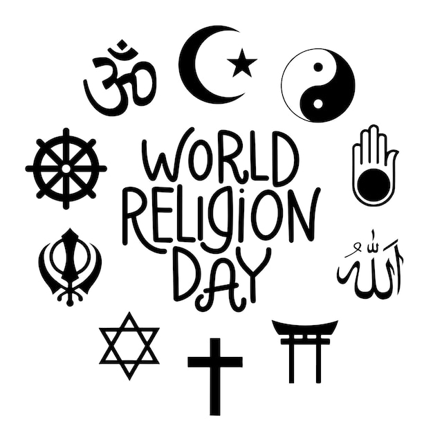 Diverse Religious Symbols Celebrating World Religion Day | Jiffy Designs
