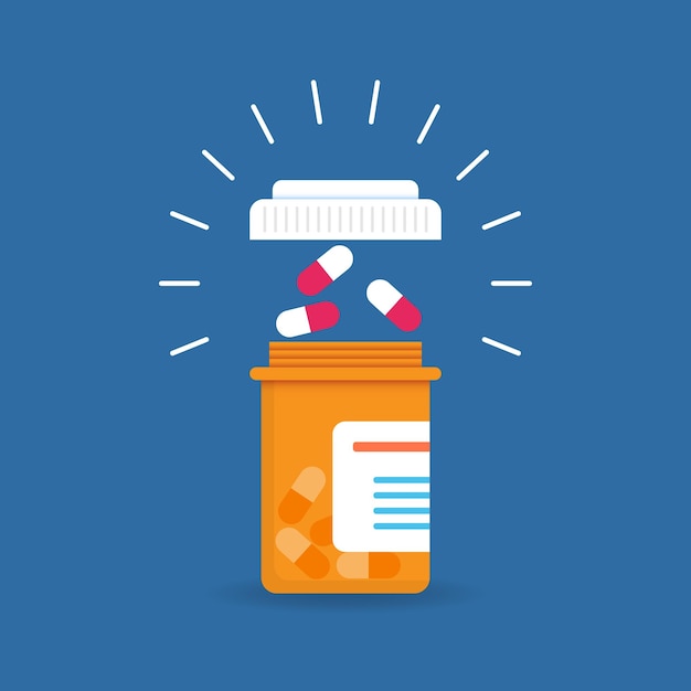 Vibrant Prescription Bottle with Assorted Medication | Jiffy Designs