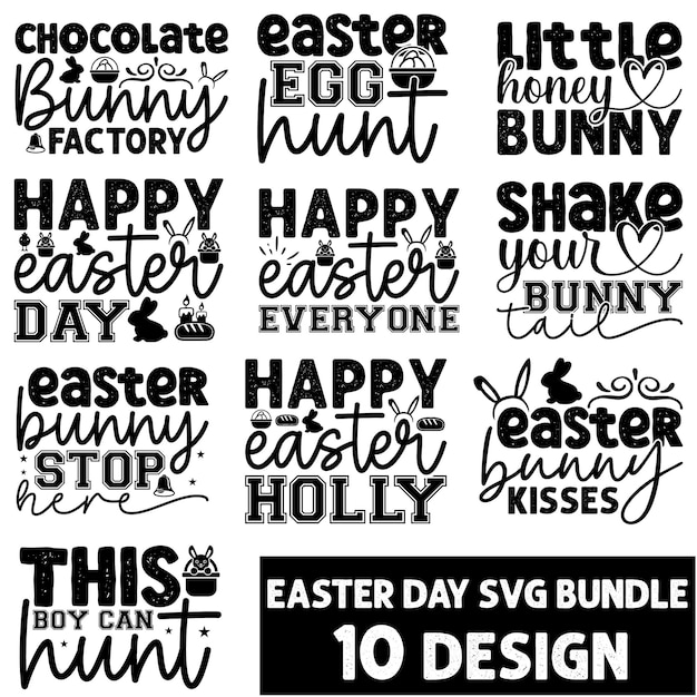 Diverse Easter-Themed Typography and Graphic Collection | Jiffy Designs