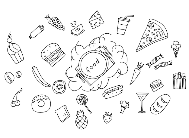 Delectable Collection of Vibrant Food Icons and Symbols | Jiffy Designs