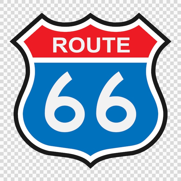 Iconic American Route 66 Highway Shield Symbol | Jiffy Designs