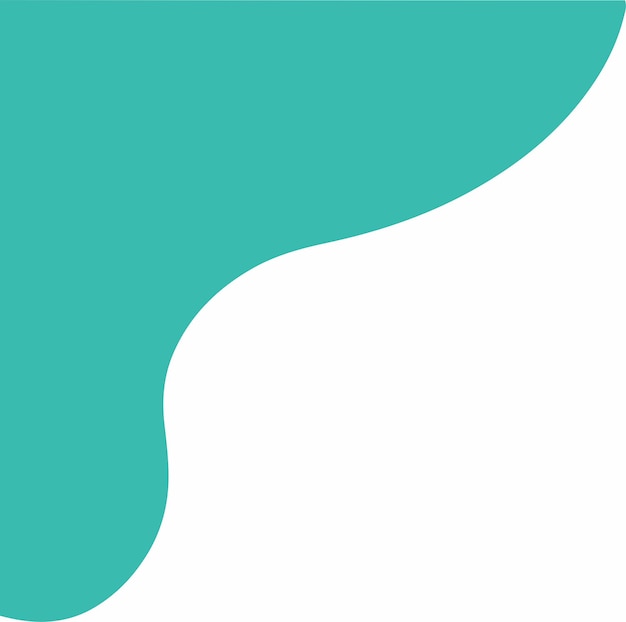 Elegant Teal Curve with Minimalist White Space Design | Jiffy Designs