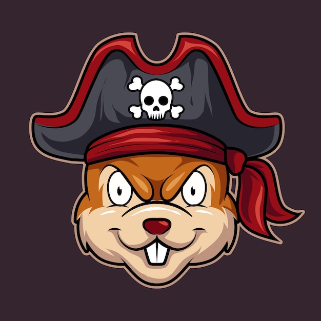 Mischievous Pirate Chipmunk with Skull and Crossbones Hat | Jiffy Designs