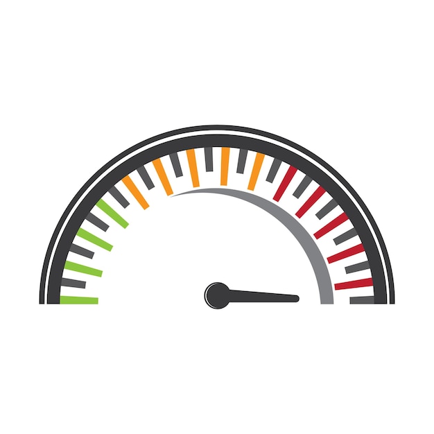 Vibrant Speedometer Dial with Multicolored Segments | Jiffy Designs