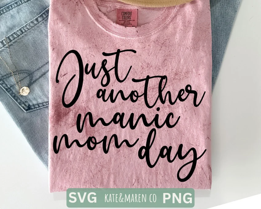 'Just Another Manic Monday' Elegant Cursive Typography in Bold Black ...