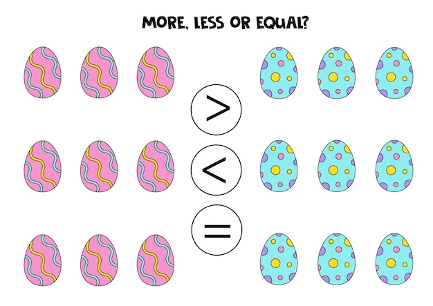 Colorful Easter Eggs and Symbols Comparison Illustration | Jiffy Designs